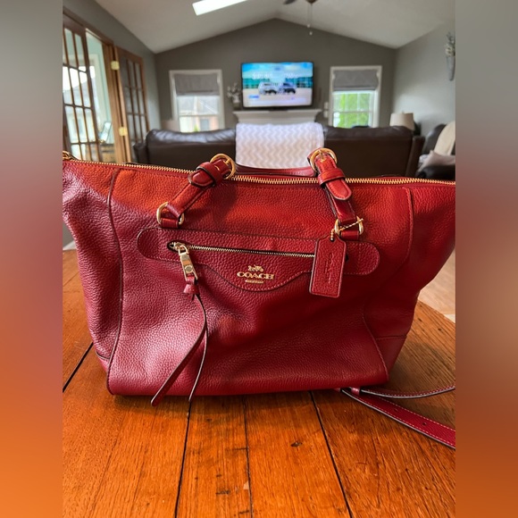 Coach | Bags | Coach Burgundy Shoulder Bag | Poshmark